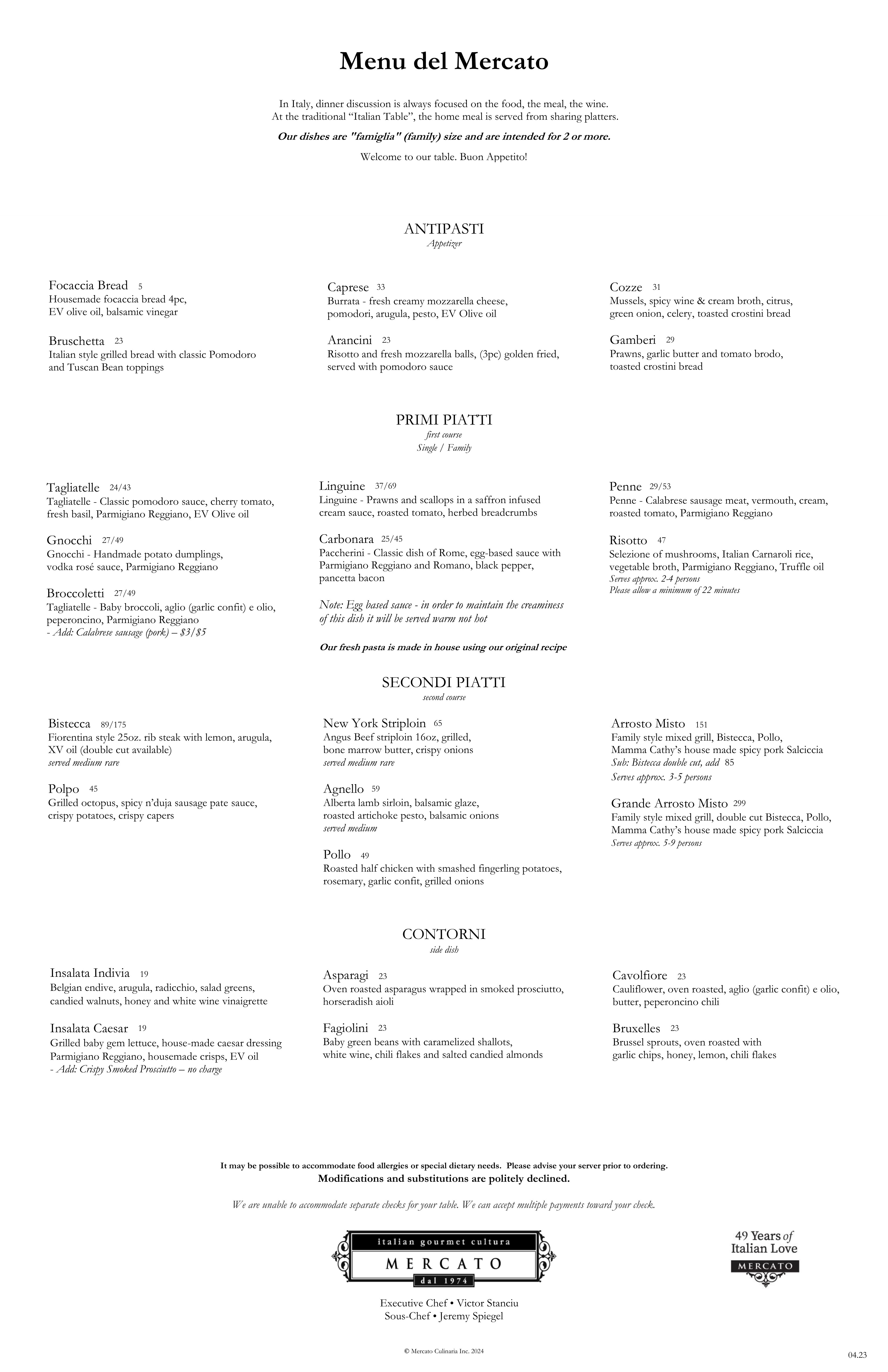 Mercato | Restaurant | Calgary, AB | (403) 263-6996